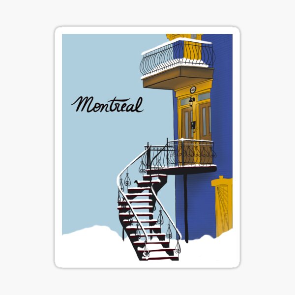 "Montreal" Sticker by Ana-Bel88 | Redbubble