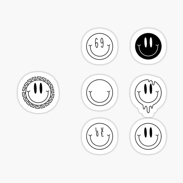 "Smile face sticker pack" Sticker for Sale by addi-leone | Redbubble