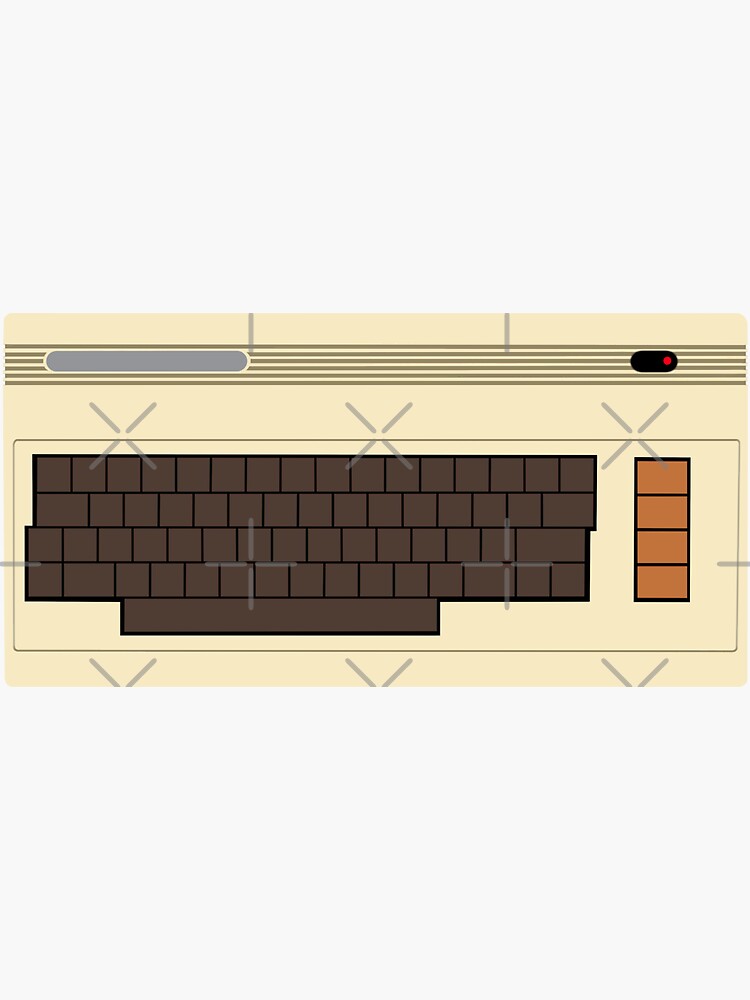 "C64 Keyboard " Sticker by RetroTeeTime | Redbubble