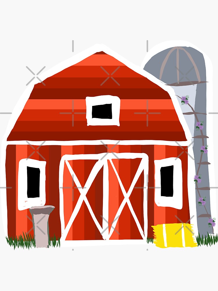 "Red Barn" Sticker for Sale by Pescosolido | Redbubble