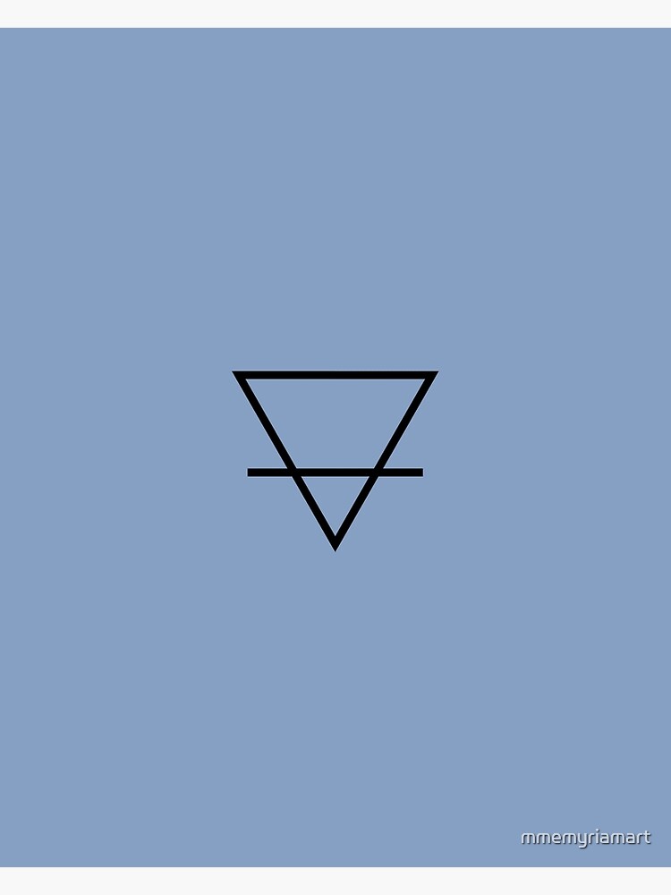 Poster « Earth symbol blue gray astology sign black triangle Alchemy ...