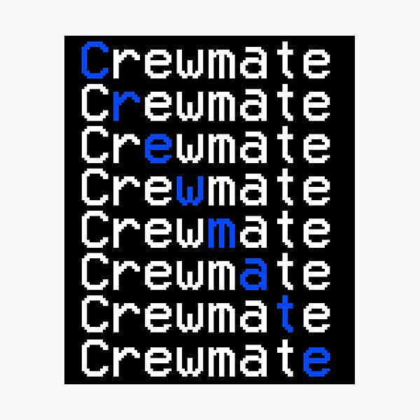 "Crewmate Game Amongg Us" Photographic Print for Sale by JezabelDesch ...