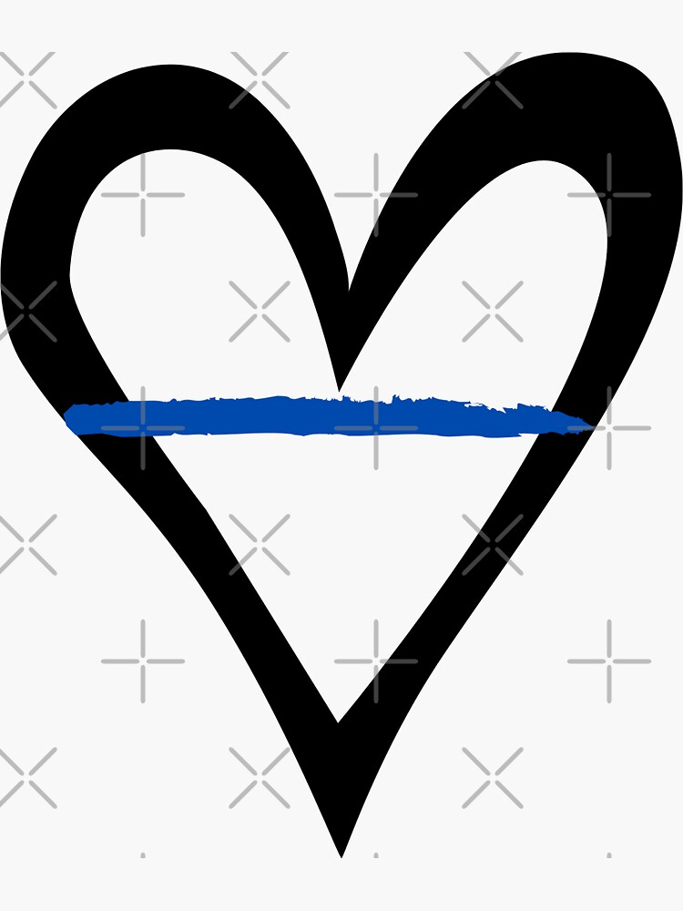 "Thin Blue Line Heart, First Responders, Front Line, Law Enforcement ...
