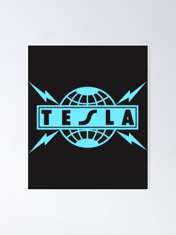 "Tesla Simple Tesla Logo" Poster by Patentprints92 | Redbubble
