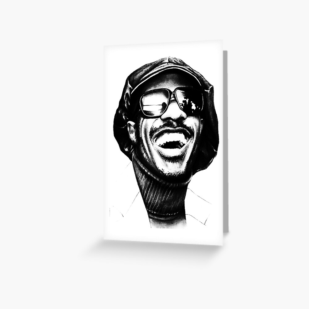 "Stevie Wonder Stencil" Greeting Card for Sale by AliceSaunders | Redbubble