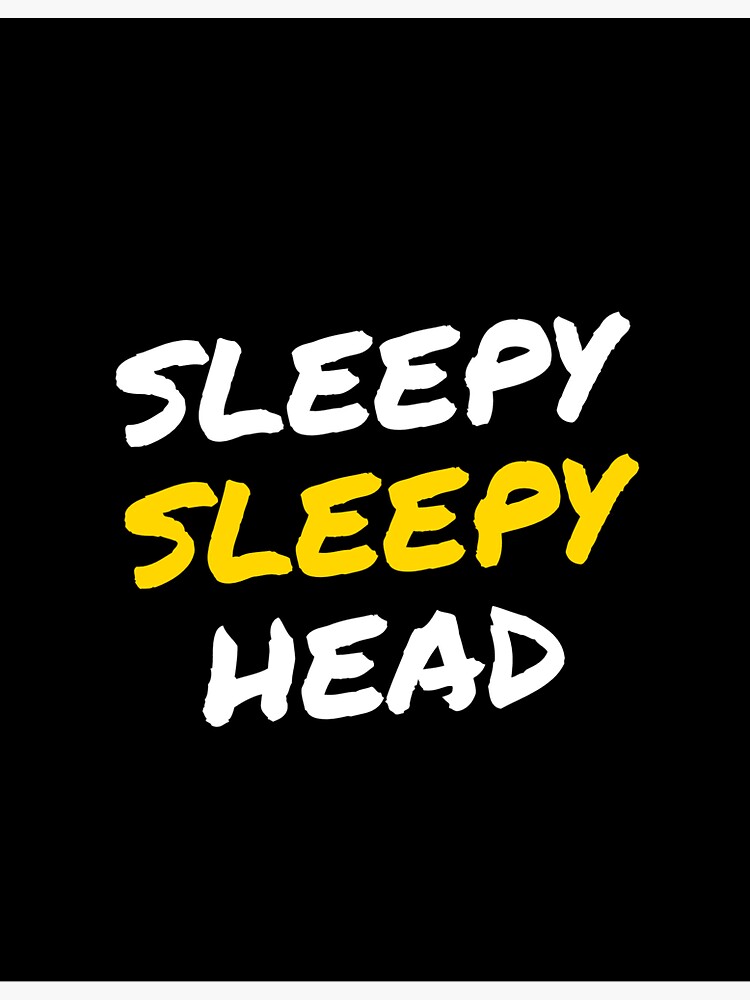 "Sleepy Sleepyhead" Sticker for Sale by vivaldii21 | Redbubble