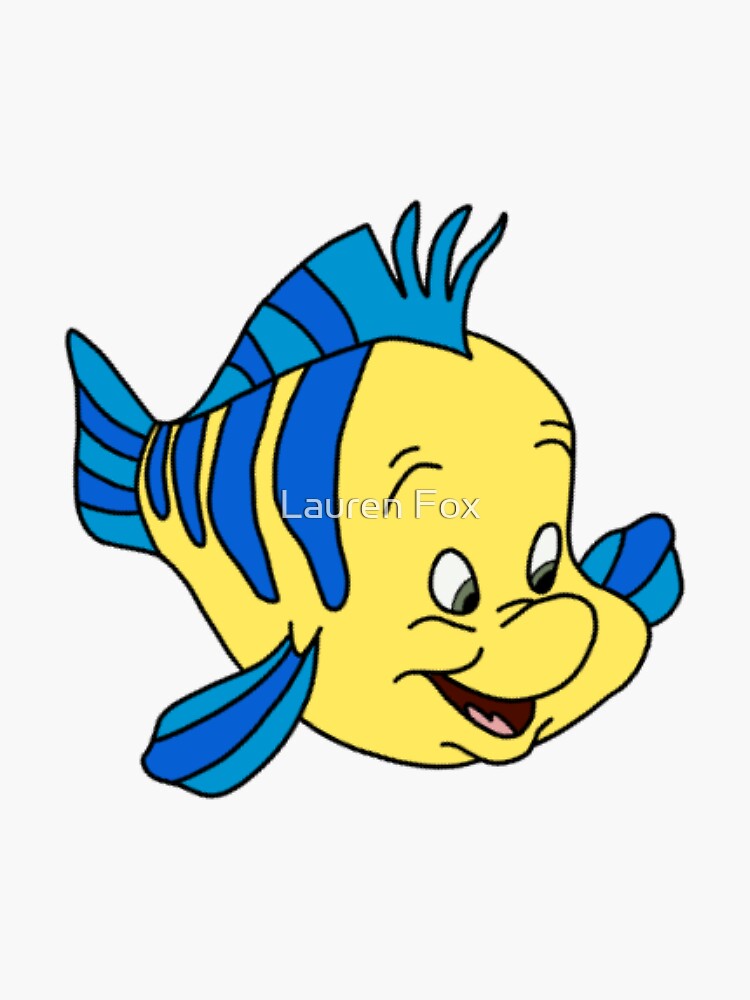 "Flounder fish sticker" Sticker for Sale by Laurenlizfox | Redbubble