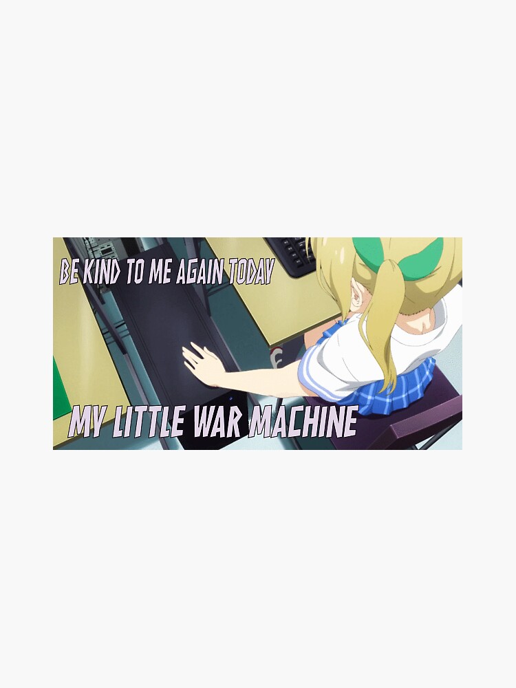 "My Little War Machine Computer Anime Sticker" Sticker for Sale by ...