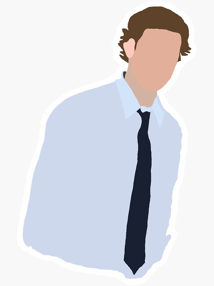 "Jim Halpert- The Office " Sticker for Sale by Emmachandler03 | Redbubble