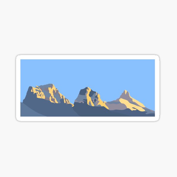 "Three Sisters Mountains" Sticker for Sale by danniesgallery | Redbubble