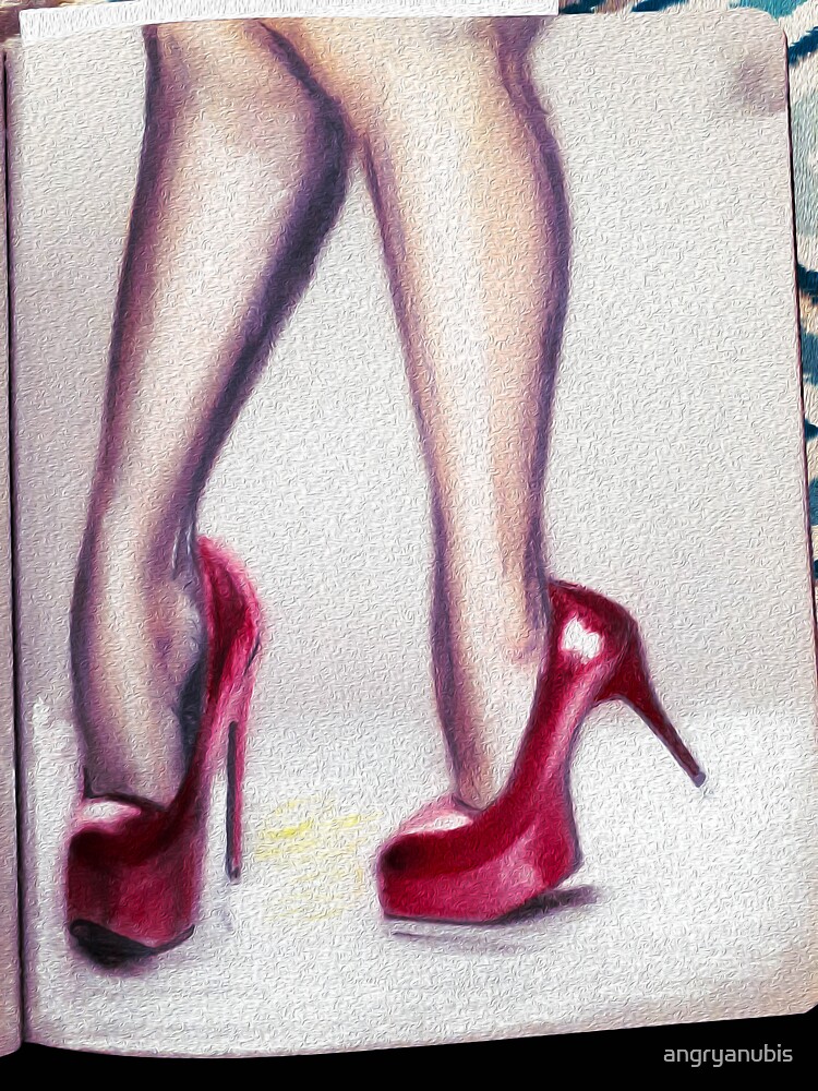 "High Heels notebook" Sticker for Sale by angryanubis | Redbubble