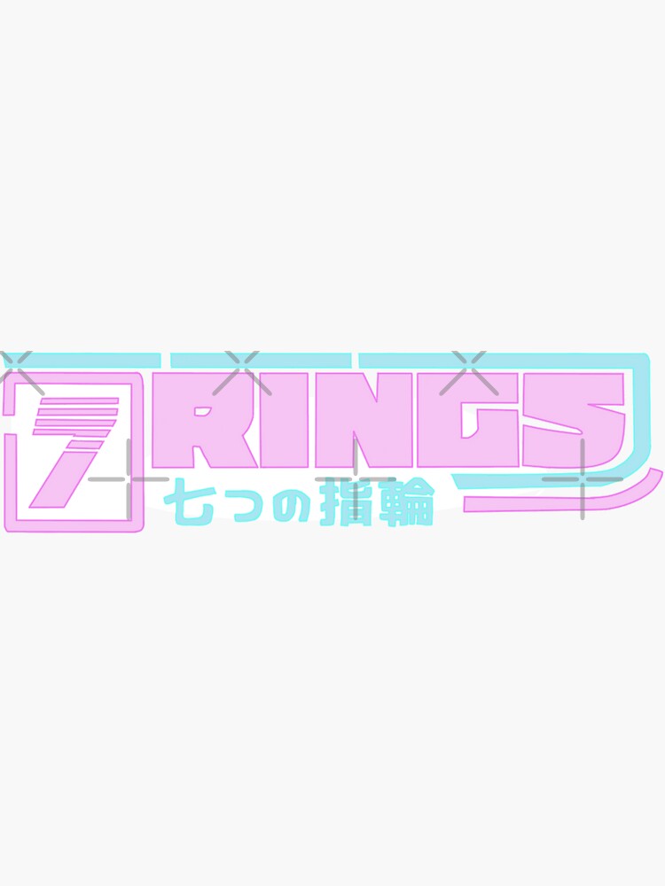 "7 Rings" Sticker by Victoriacai | Redbubble