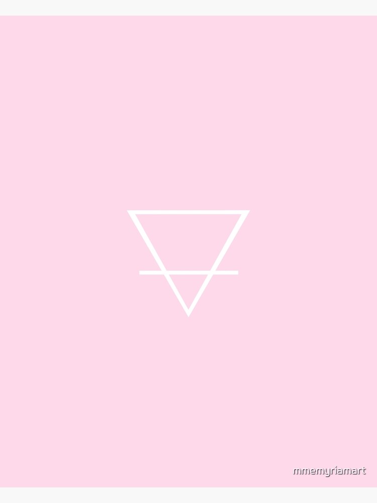 Lámina metálica «Símbolo de la tierra rosa pastel astología signo ...