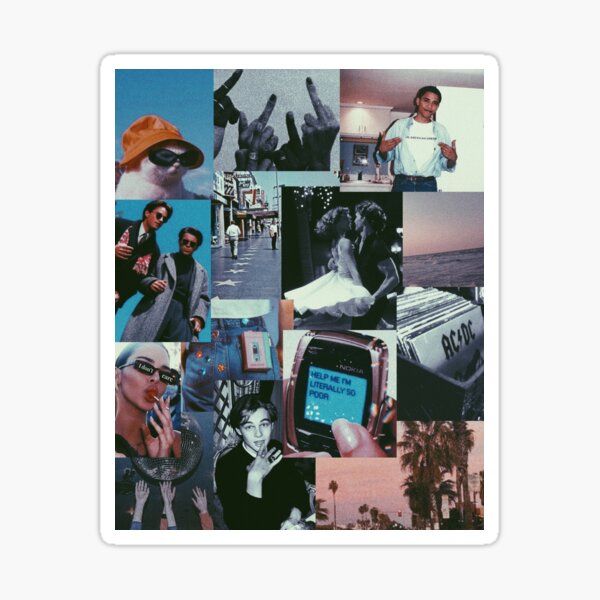"Vintage retro collage" Sticker for Sale by marsdesignsss | Redbubble