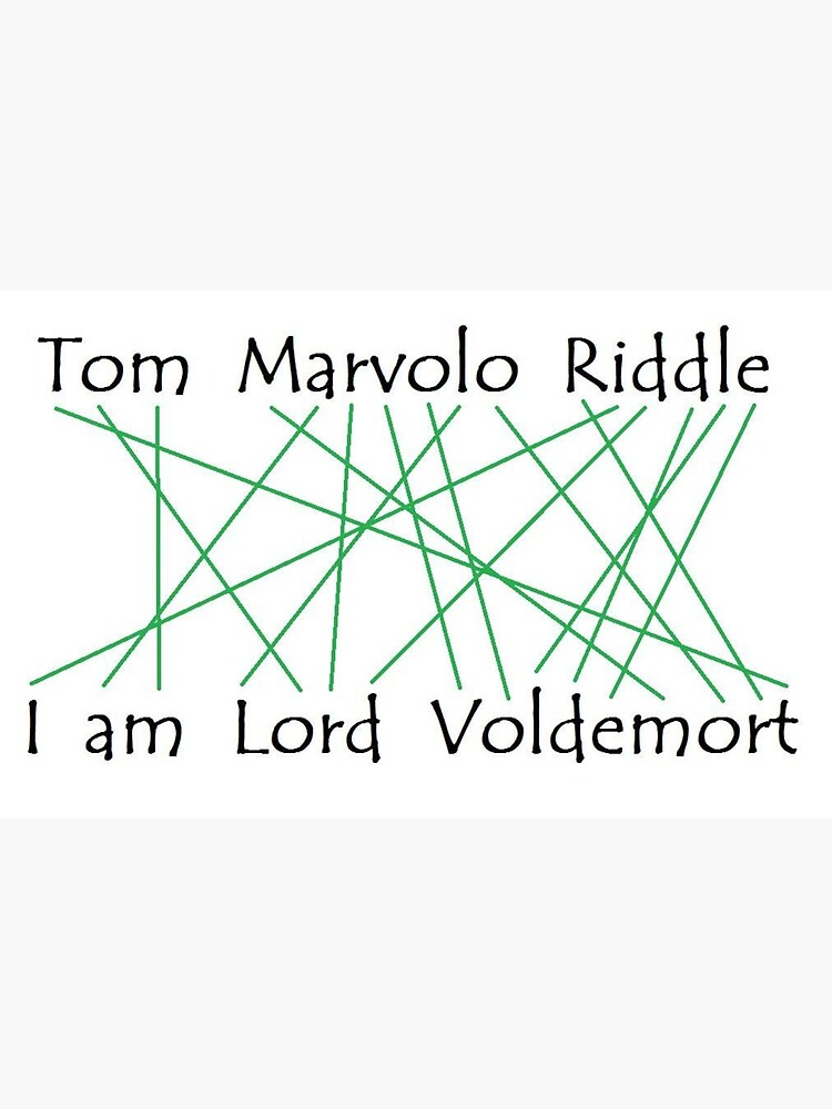 "Tom marvolo riddle" Poster by carameldesign | Redbubble