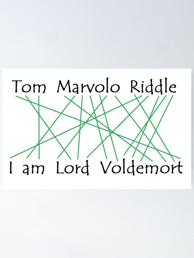 "Tom marvolo riddle" Poster by carameldesign | Redbubble