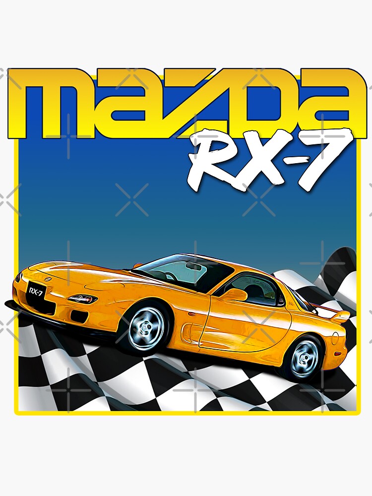 "Mazda FD RX-7 Retro Vintage" Sticker for Sale by technoviolet | Redbubble
