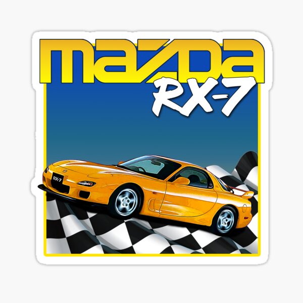 "Mazda FD RX-7 Retro Vintage" Sticker for Sale by technoviolet | Redbubble
