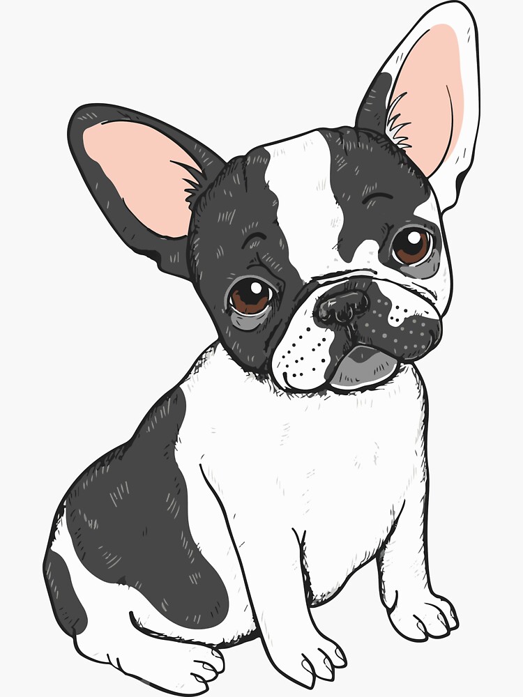 "Oreo the cute frenchie!" Sticker for Sale by GoldenAndroid | Redbubble