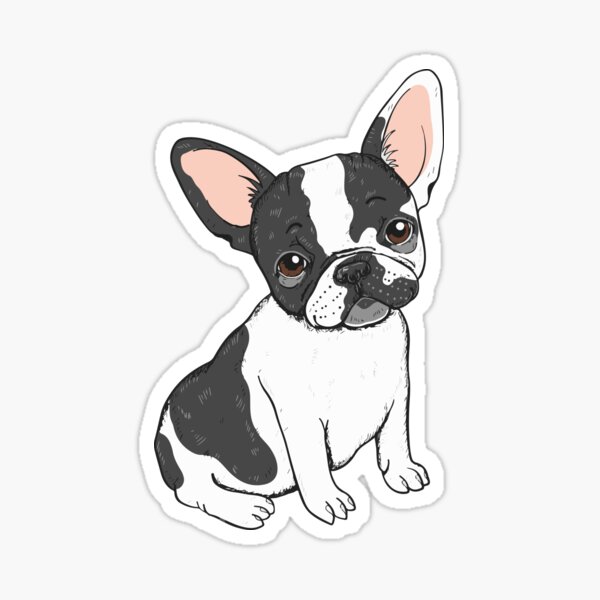 "Oreo the cute frenchie!" Sticker for Sale by GoldenAndroid | Redbubble