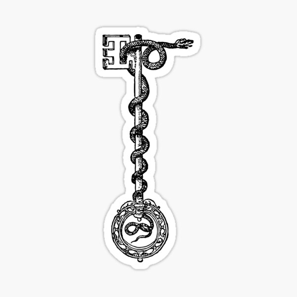 "Key & Snake" Sticker for Sale by Bela-Manson | Redbubble