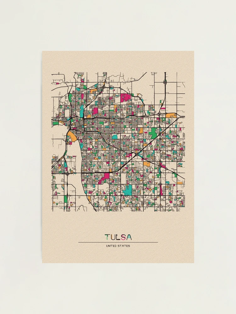 Tulsa Oklahoma State Large Map