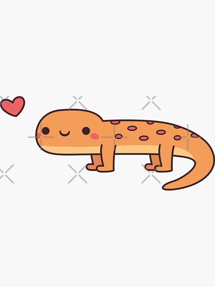 "Cute Love Newt Doodle" Sticker by rustydoodle | Redbubble