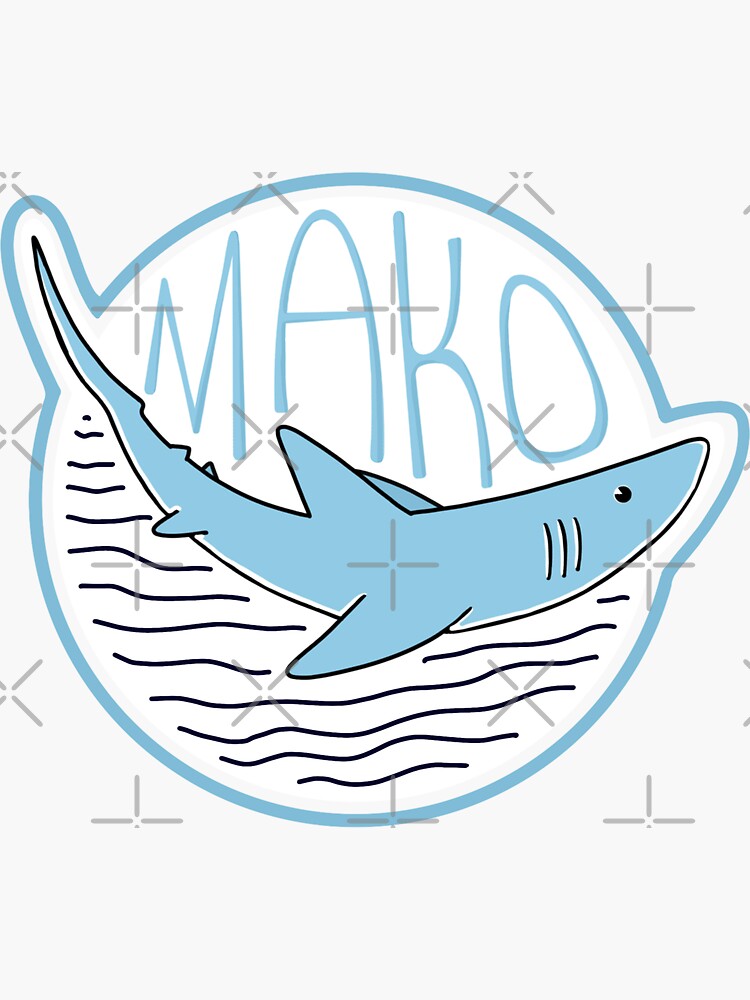 "Mako" Sticker by KingPickle | Redbubble