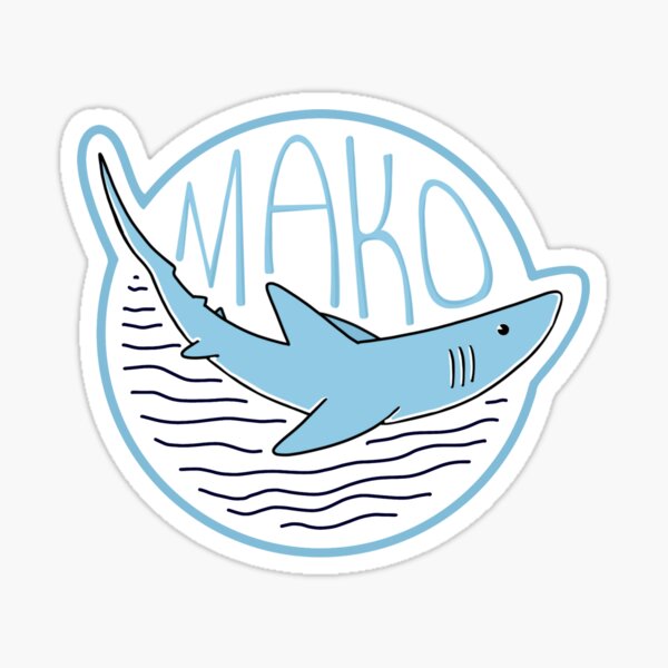 "Mako" Sticker by KingPickle | Redbubble