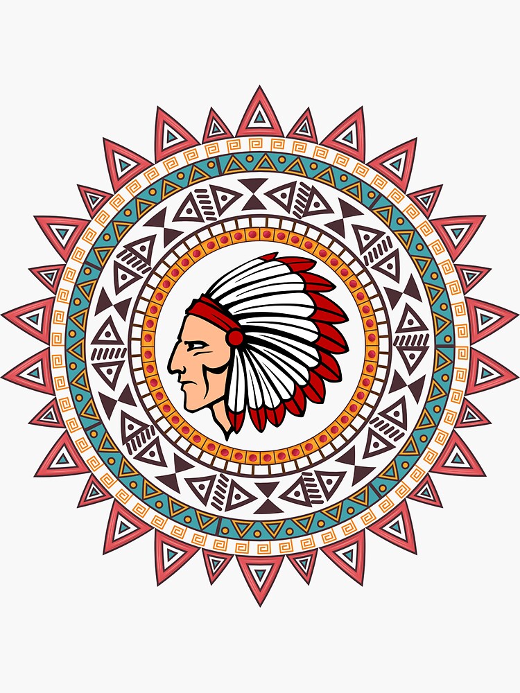 "Native American Indian" Sticker for Sale by wisamart | Redbubble