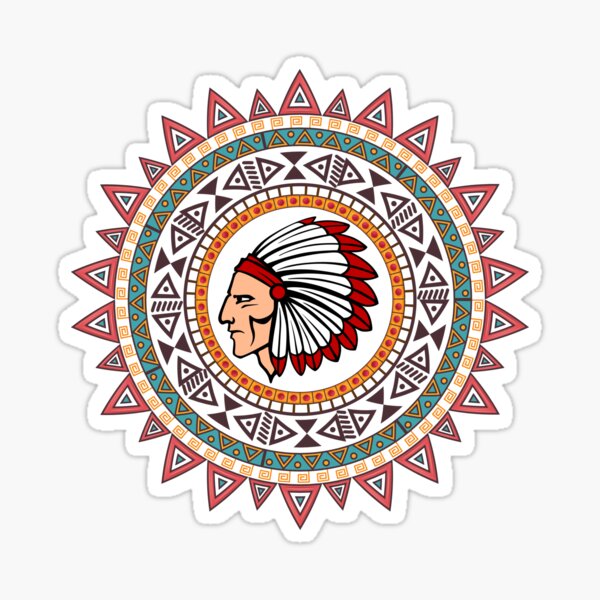 "Native American Indian" Sticker for Sale by wisamart | Redbubble