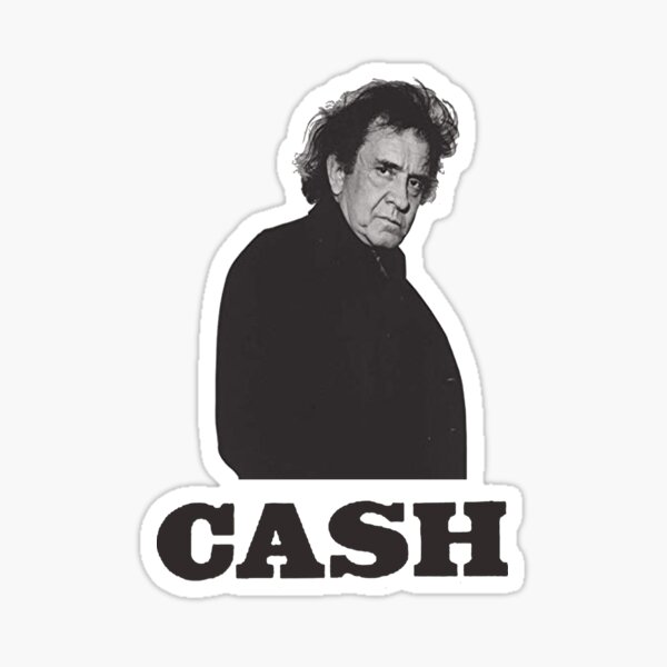 "Johnny Cash " Sticker for Sale by TobySmith | Redbubble