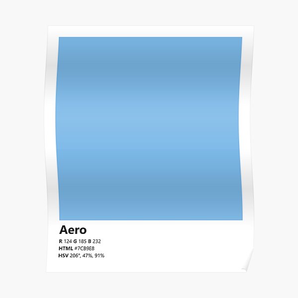 "Color Swatch/Card (Aero)" Poster for Sale by Pestorian | Redbubble