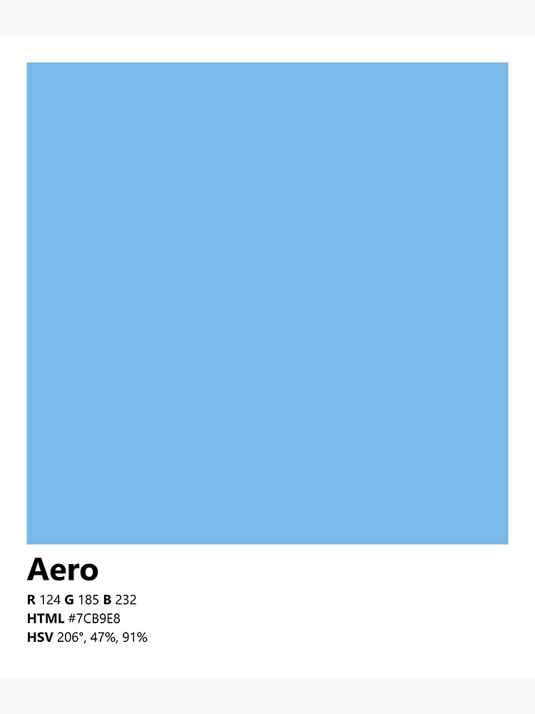 "Color Swatch/Card (Aero)" Sticker for Sale by Pestorian | Redbubble