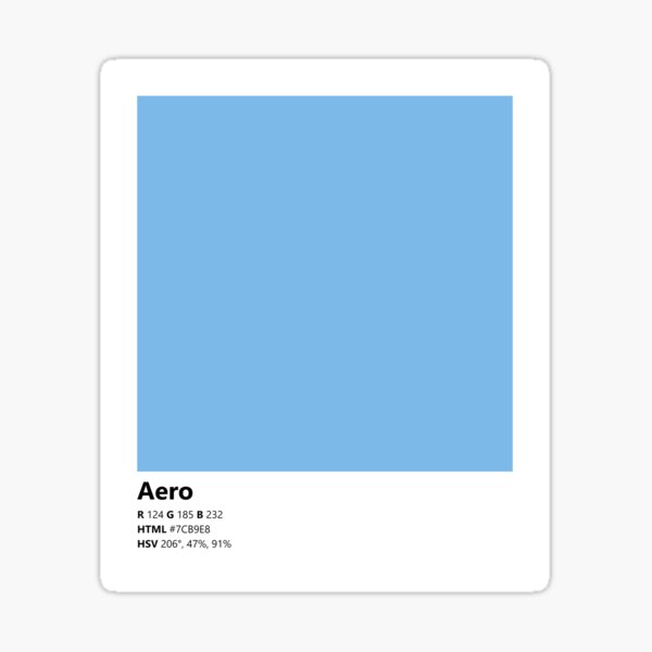 "Color Swatch/Card (Aero)" Sticker for Sale by Pestorian | Redbubble