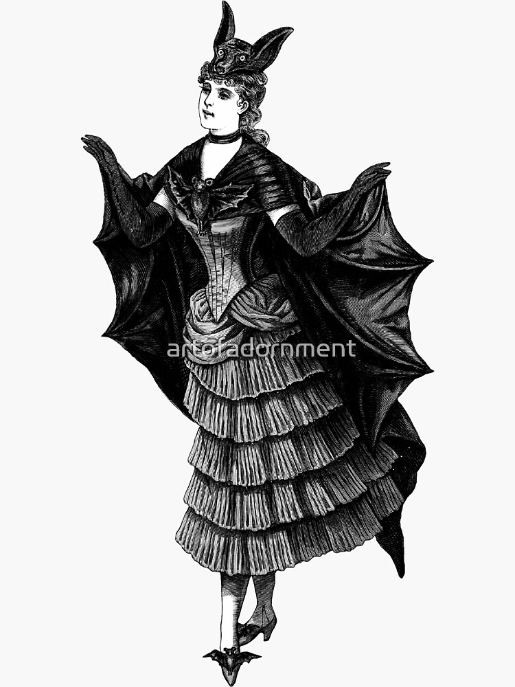 "Victorian Bat" Sticker for Sale by artofadornment | Redbubble