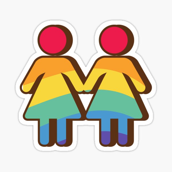 "Women couple LGBT Rainbow" Sticker for Sale by Msmelaniedesign | Redbubble