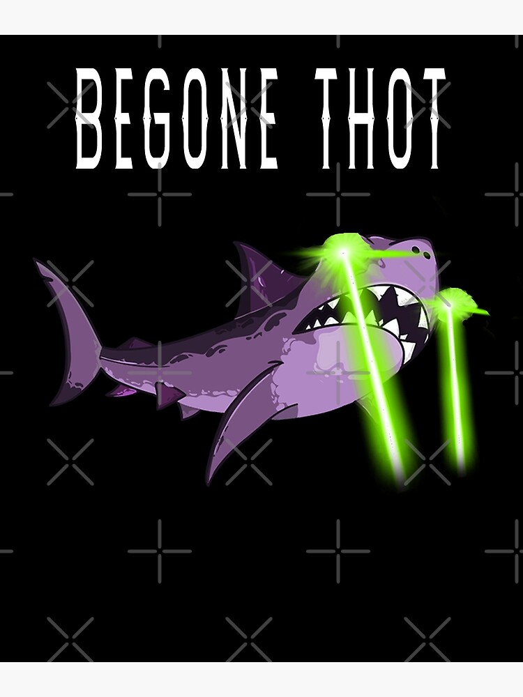 Lámina fotográfica «Begone Thot Diseño divertido de Meme de un tiburón ...