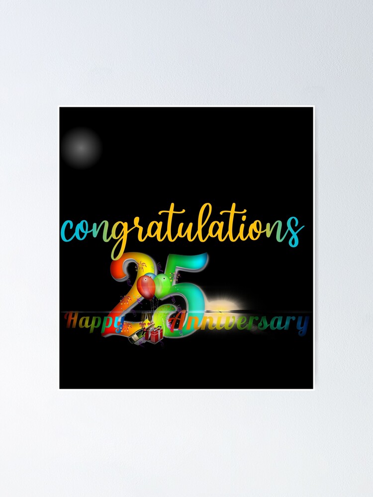 Poster « Copie de joyeux anniversaire - 25 ans d'anniversaire », par ...