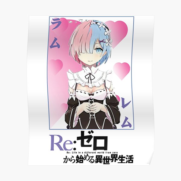 "Half Rem & Ram Re Zero " Poster for Sale by ApaezMira | Redbubble