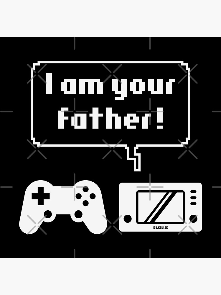 "Controller Game Console Icons (I Am Your Father! / White)" Sticker for ...