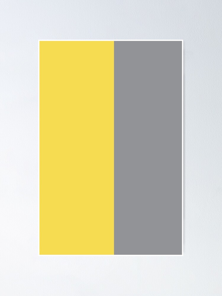 "Yellow and grey block colour" Poster by chihuahuashower | Redbubble