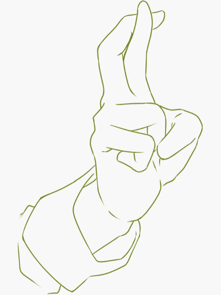 "Satoru Gojos Crossfingers-Technik - Jujutsu kaisen" Sticker von ...