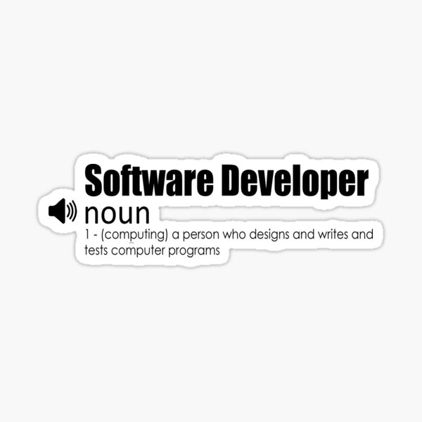 "Funny software developer definition Sticker" Sticker for Sale by ...