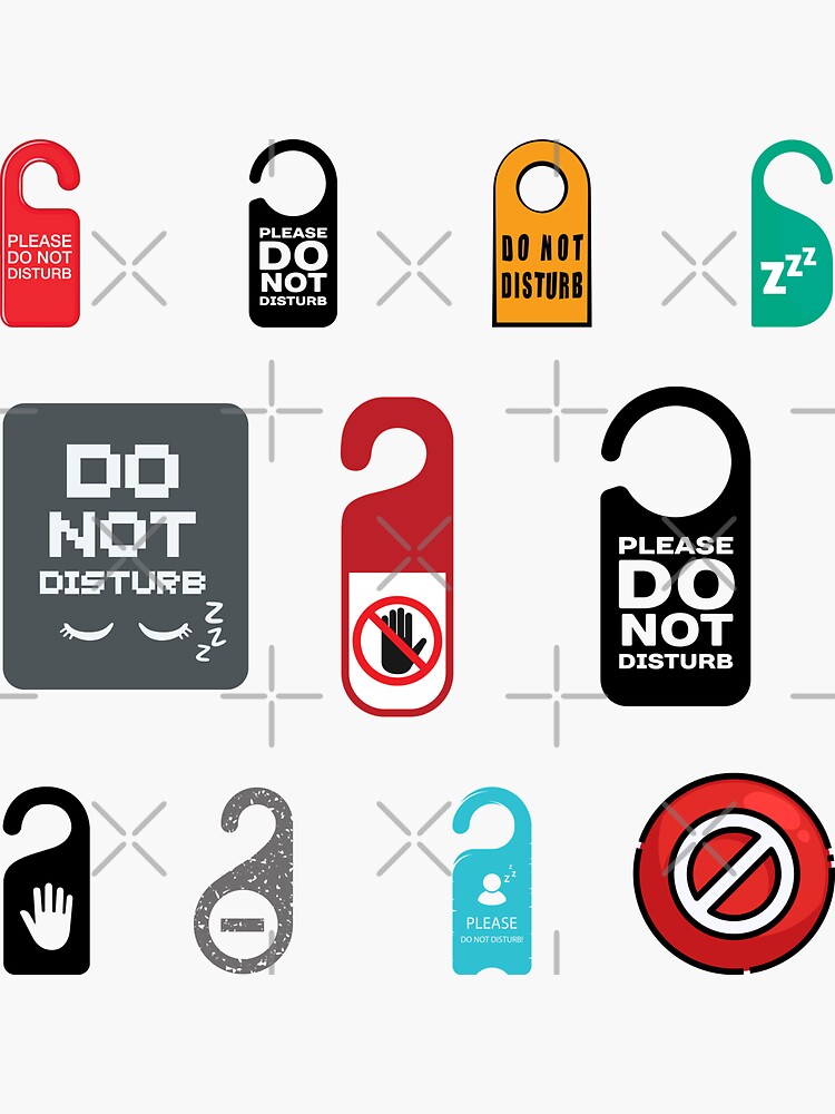 "Do Not Disturb Sticker Pack, to share or Not!! 11 pieces Door hangers ...