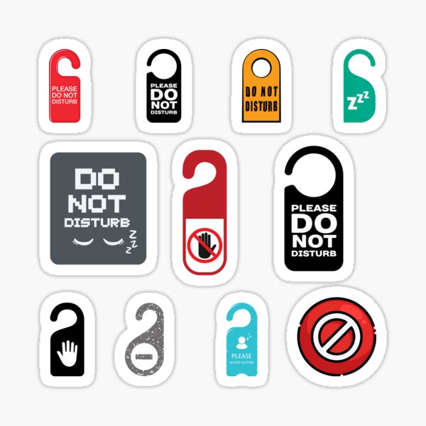 "Do Not Disturb Sticker Pack, to share or Not!! 11 pieces Door hangers ...