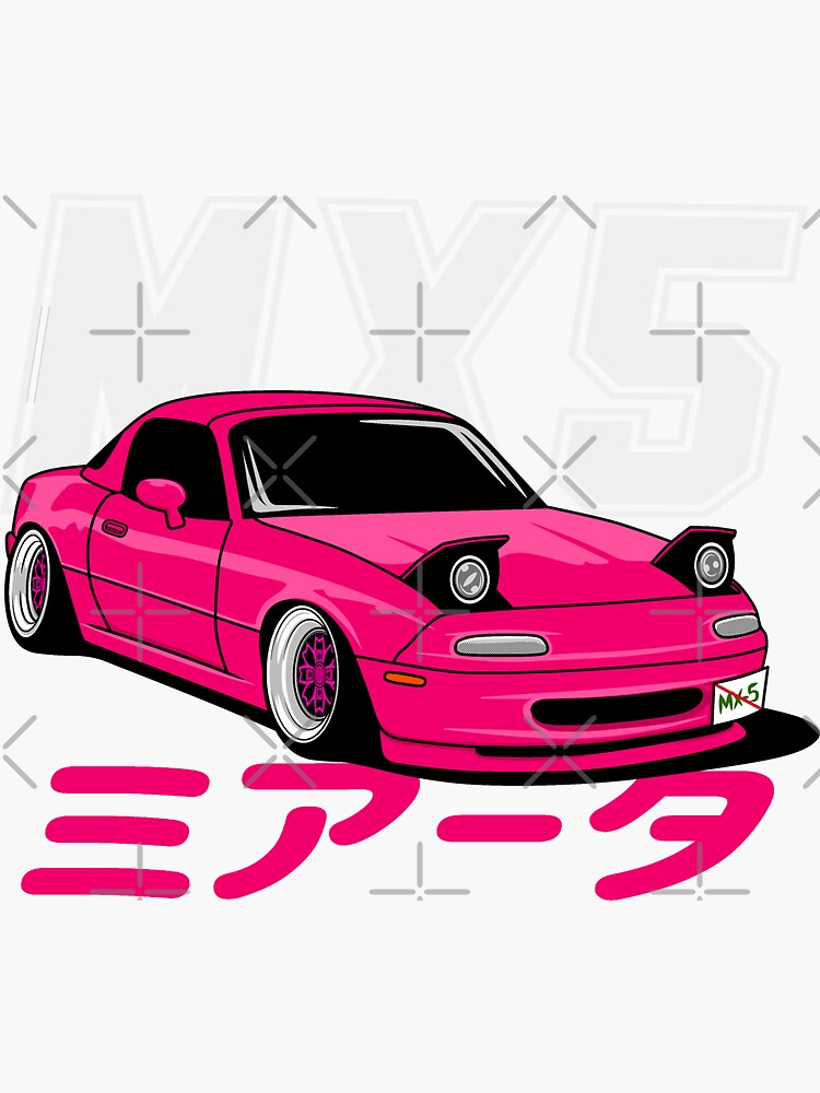 "Mazda MX5 Miata" Sticker for Sale by Rolla-Factory | Redbubble