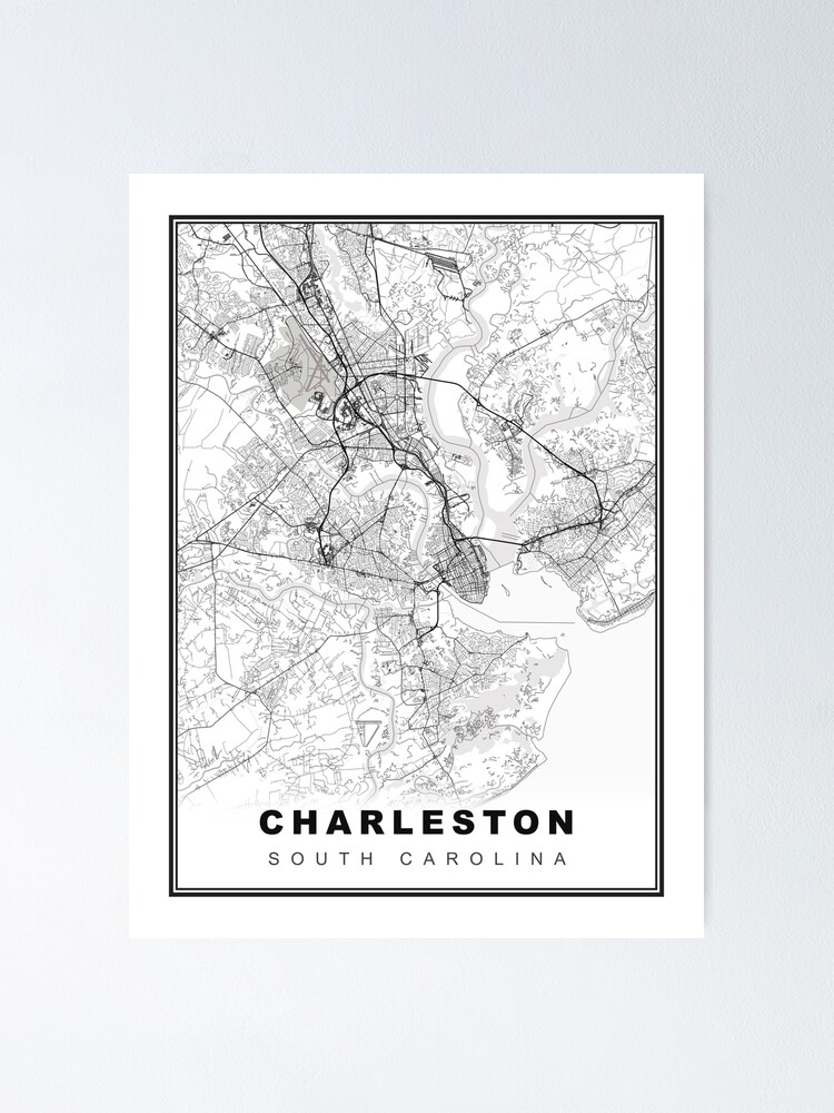 "Charleston Map" Poster for Sale by sibudas | Redbubble