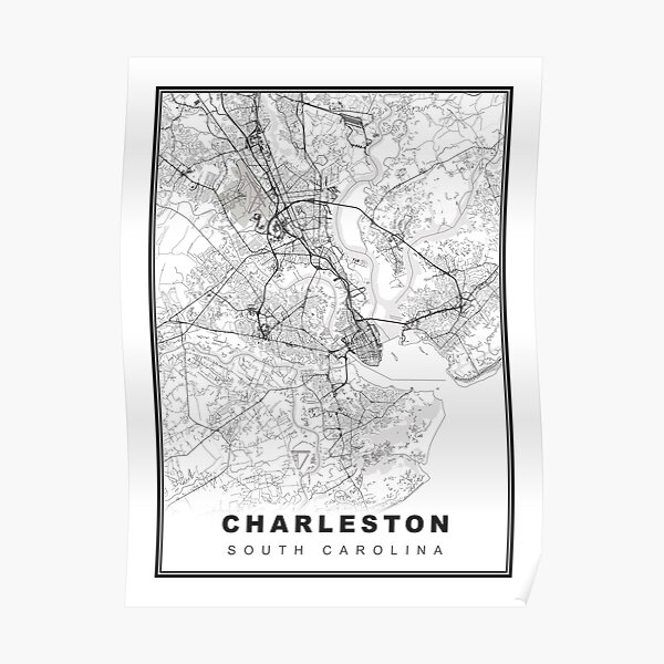 "Charleston Map" Poster for Sale by sibudas | Redbubble