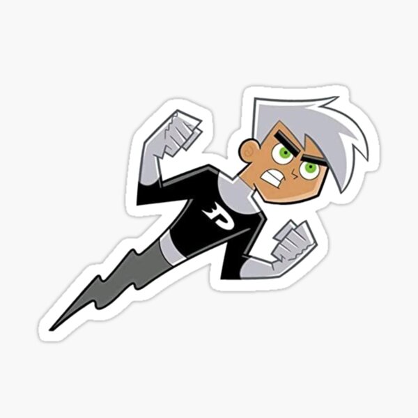 "Danny phantom in action" Sticker for Sale by throwbacksticks | Redbubble
